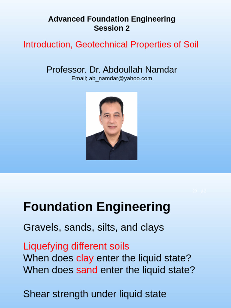 Session 1- 2 Introduction, Geotechnical Properties of Soil | PDF | Deformation (Engineering ...
