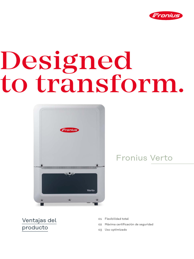 SE DS Fronius Verto From 25 0 To 33 3 KW ES MX | PDF | Ingenieria Eléctrica | Electricidad