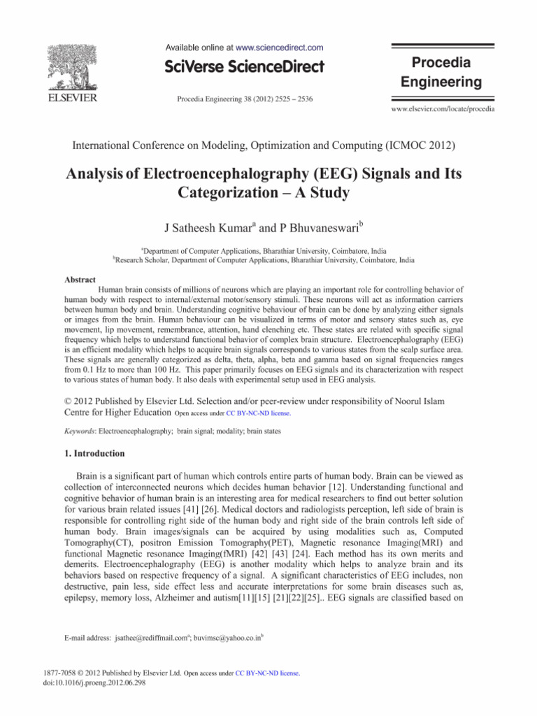 EEG Signal Analysis | PDF