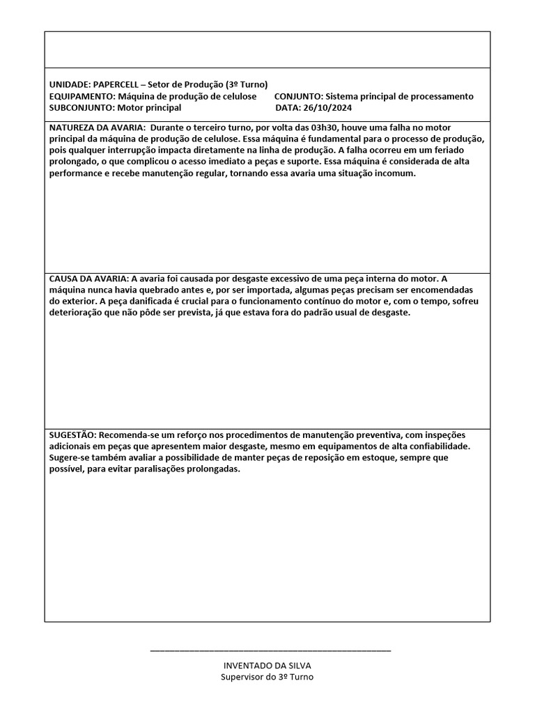 Relatório_avaria_AT02 | PDF