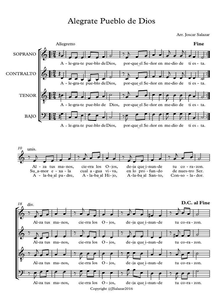 Alegrate Pueblo de Dios Partitura Comple 240517 231941 | PDF