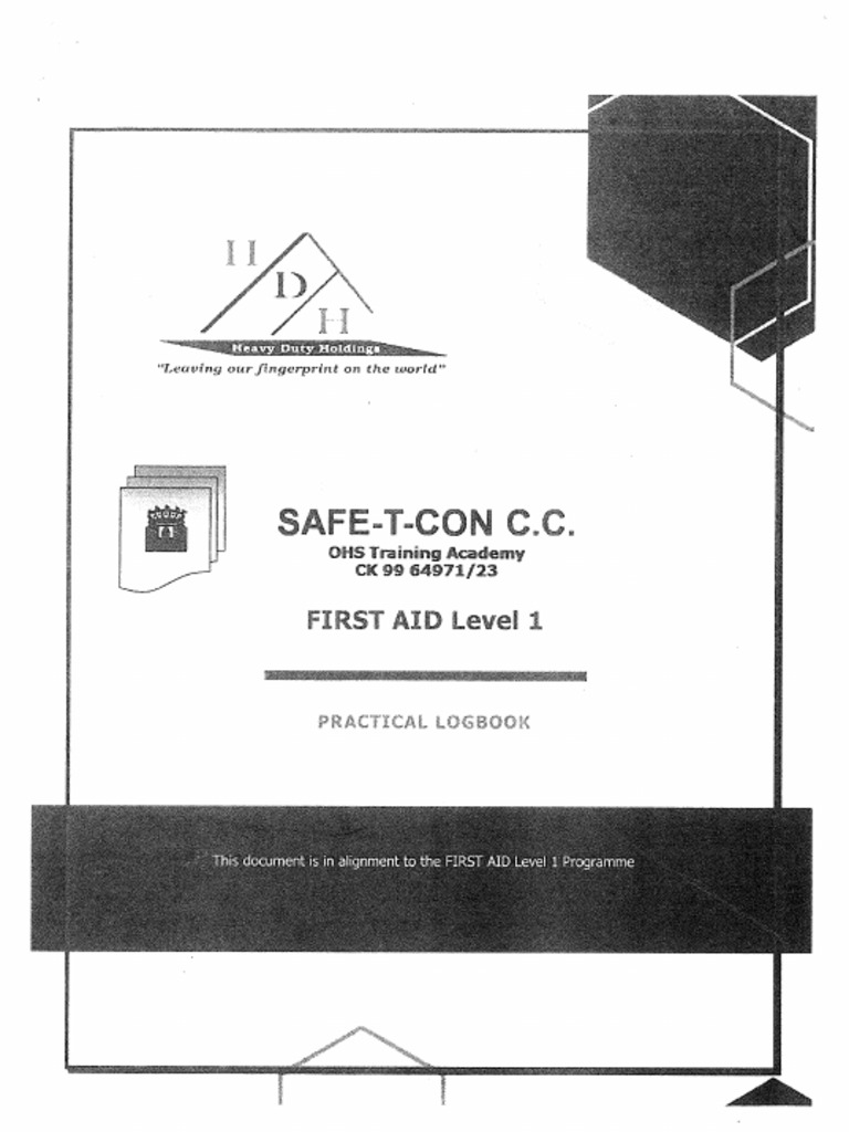 Bronwin Brinkhuis First Aid Logbook | PDF
