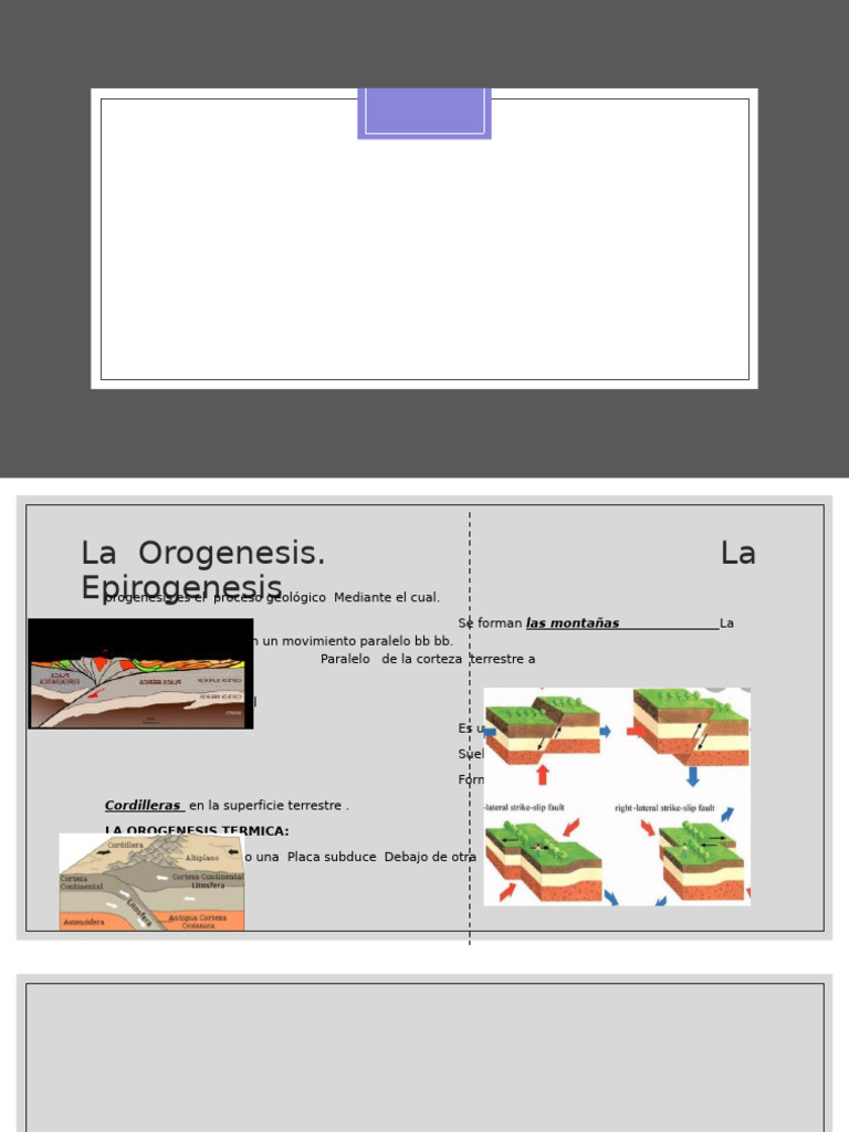 Orogenesis y Epirogenesis: Formación de Montañas | PDF