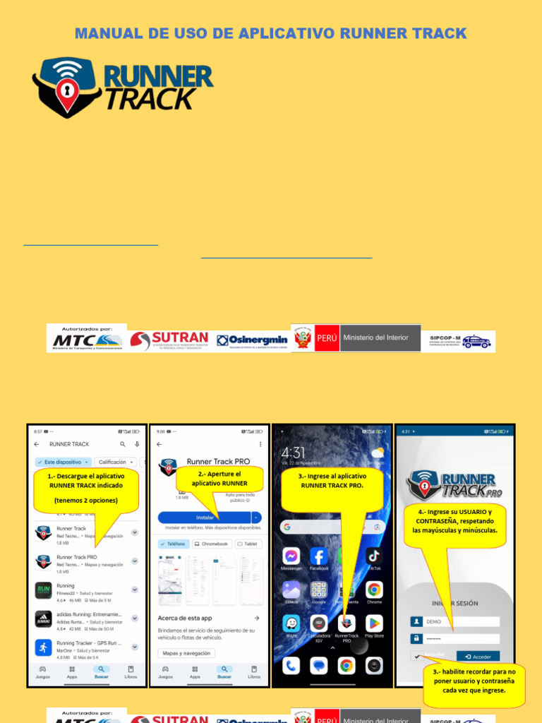 Manual de Aplicativo Runner Track Pro | PDF | Software | Informática