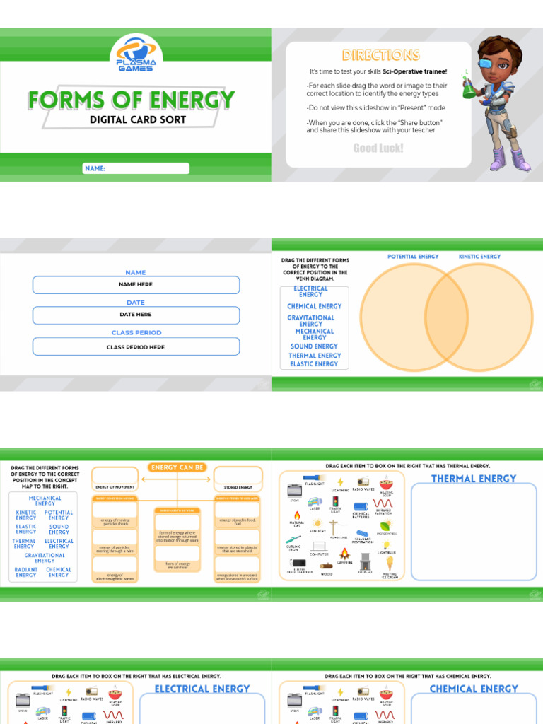 Forms of Energy Card Sort | PDF
