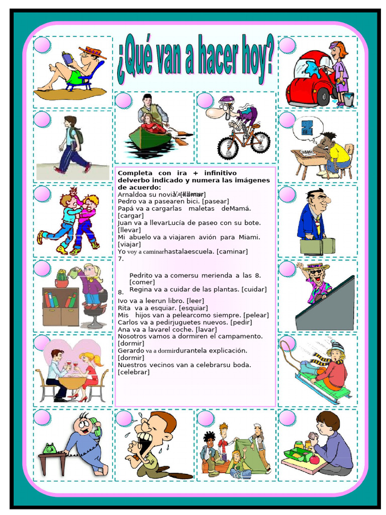 Ejercicios de español: verbos y pronombres | PDF