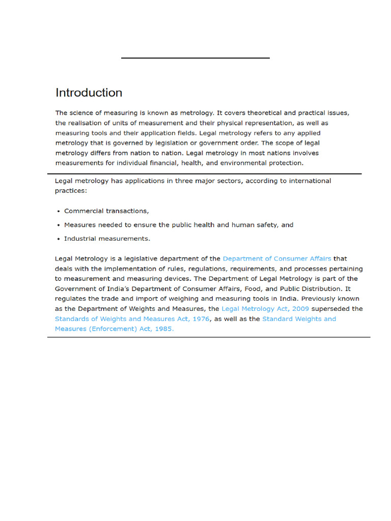 Legal Metrology Act | PDF