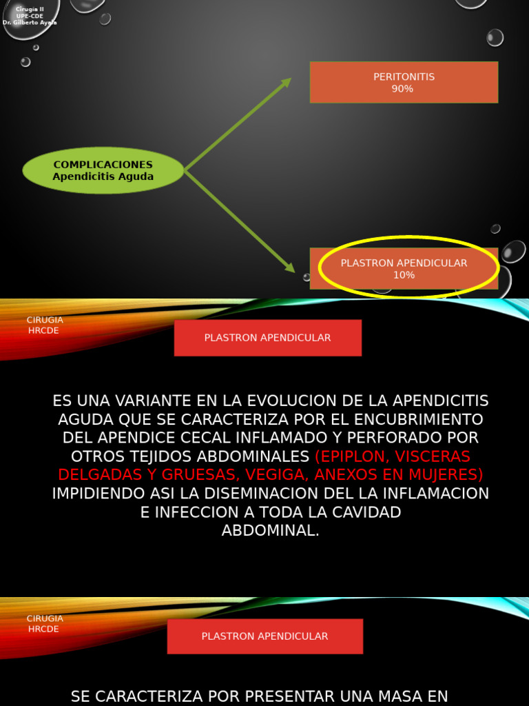 Plastrón Apendicular: Diagnóstico y Tratamiento | PDF | Causas de la ...