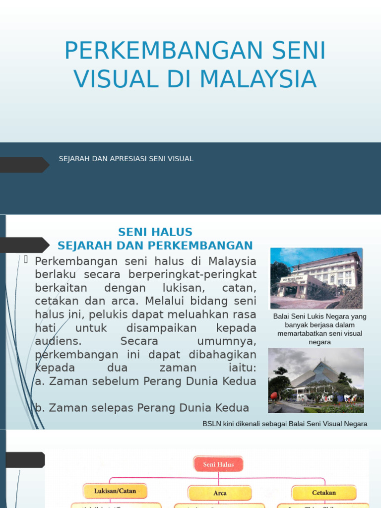 Perkembangan Seni Visual Di Malaysia 1.0 Edit | PDF