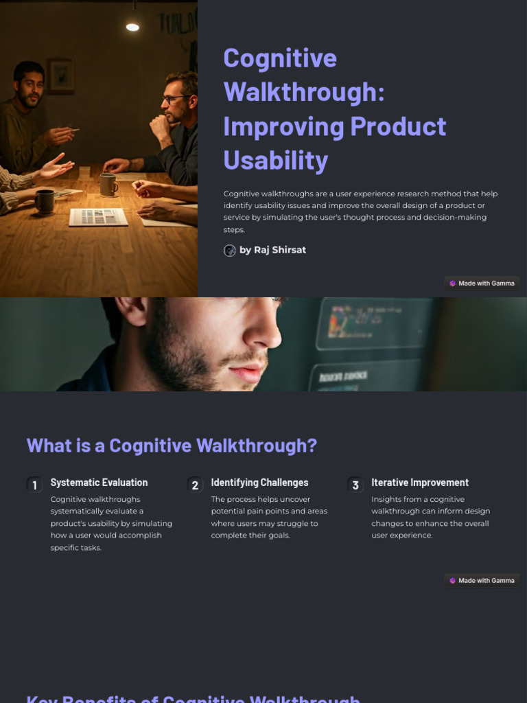 Cognitive Walkthrough Improving Product Usability | PDF | Usability | Psychological Concepts