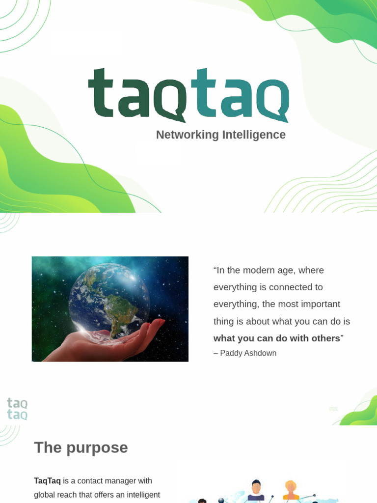 TaqTaq: Intelligent Contact Management | PDF | Securitization ...