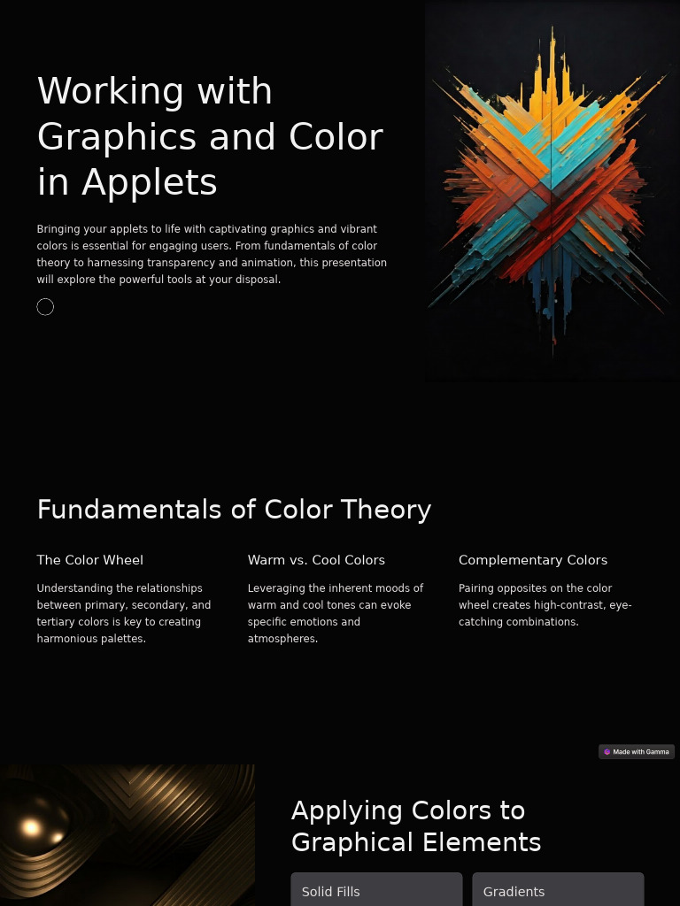 Working With Graphics and Color in Applets | PDF | Color | Vision