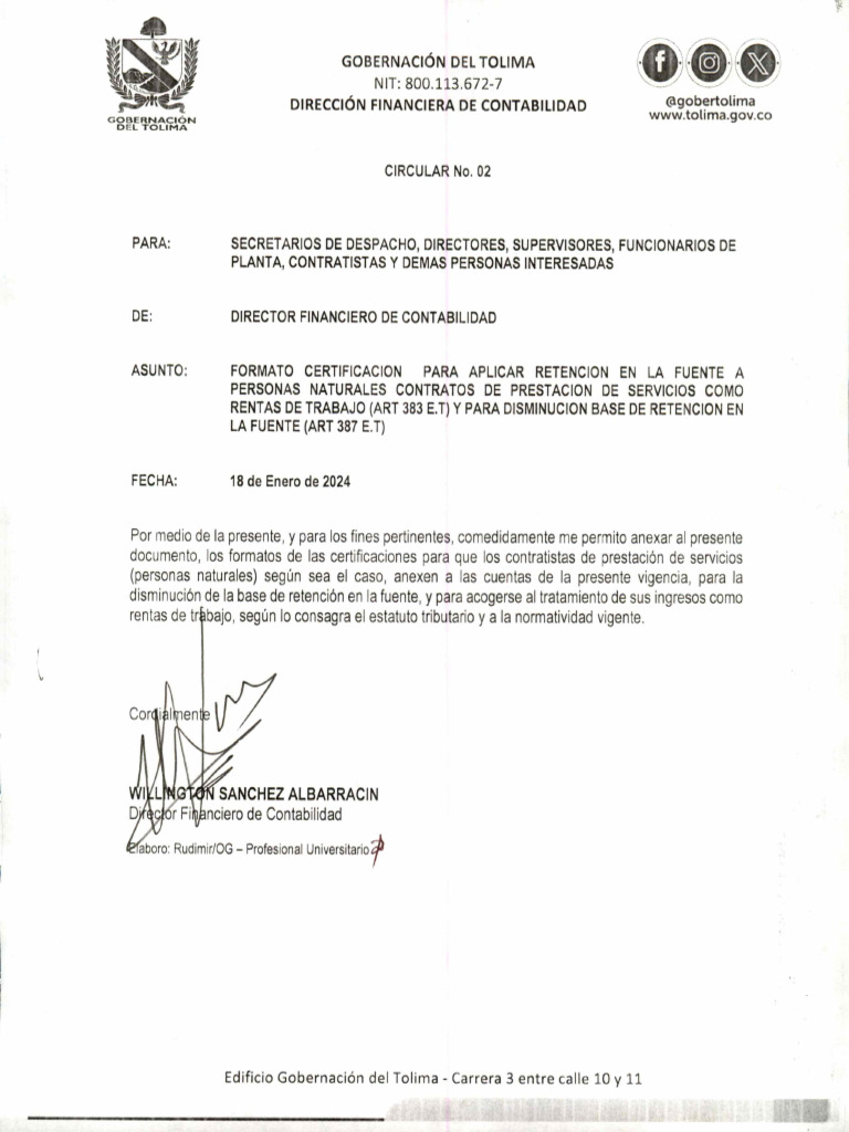 FORMATOS RETENCION 383 Y387 E.T. Y DISMINUCIÓN BASE RETEFUENTE | PDF