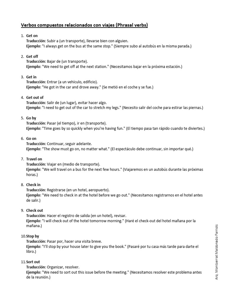 Verbos de viaje y música en inglés | PDF | Música grabada | Grabación ...