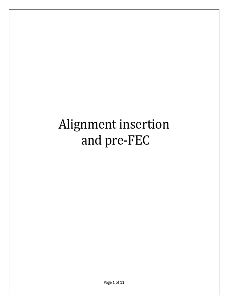 Alignment Insertion Pre FEC Architecture | PDF | Applied Mathematics ...