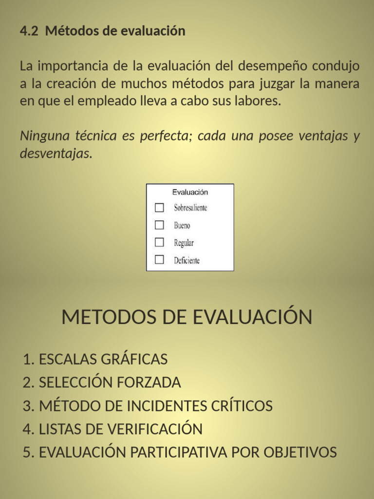 4.2 METODOS DE EVALUAC | PDF