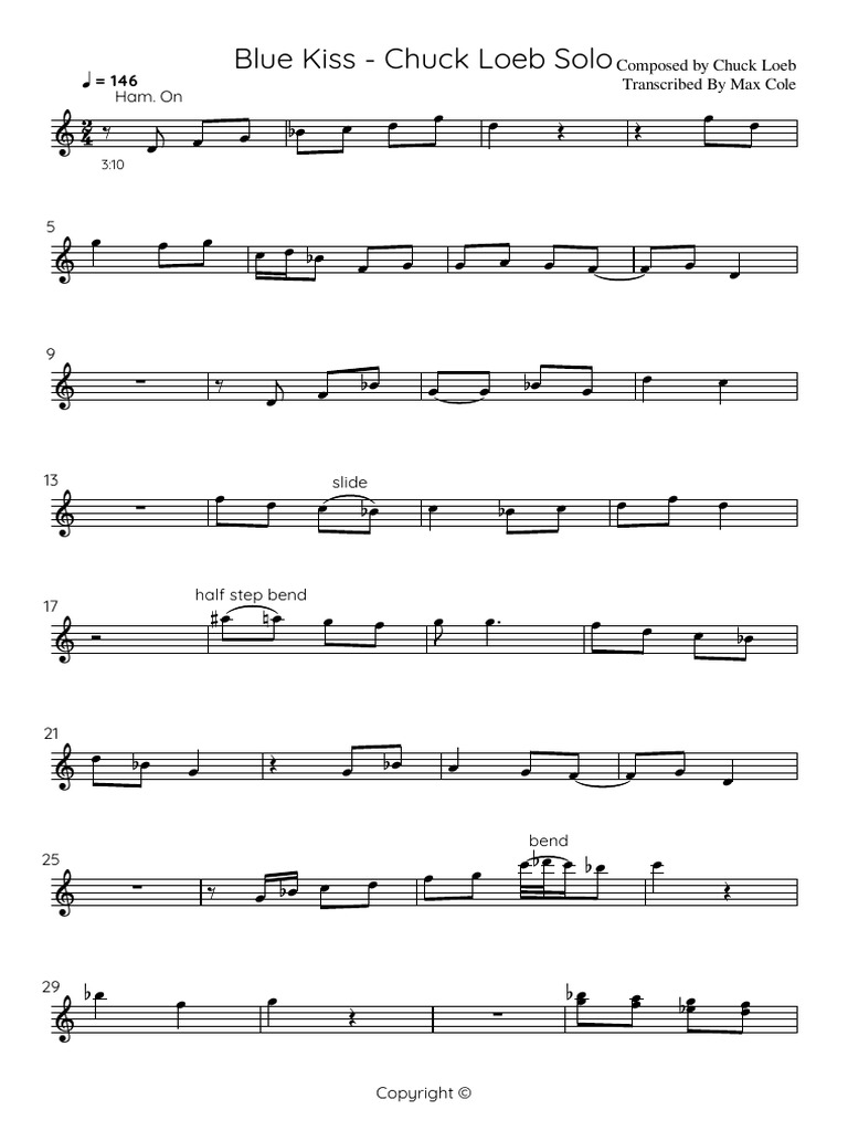 Blue - Kiss - Chuck - Loeb - Solo Final | PDF