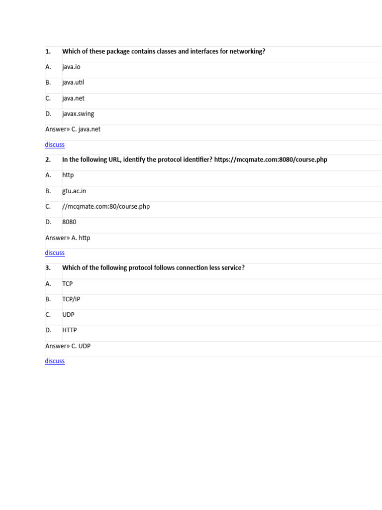 350+ Advance Java Programming MCQ's | PDF | Network Socket | Internet Protocol Suite