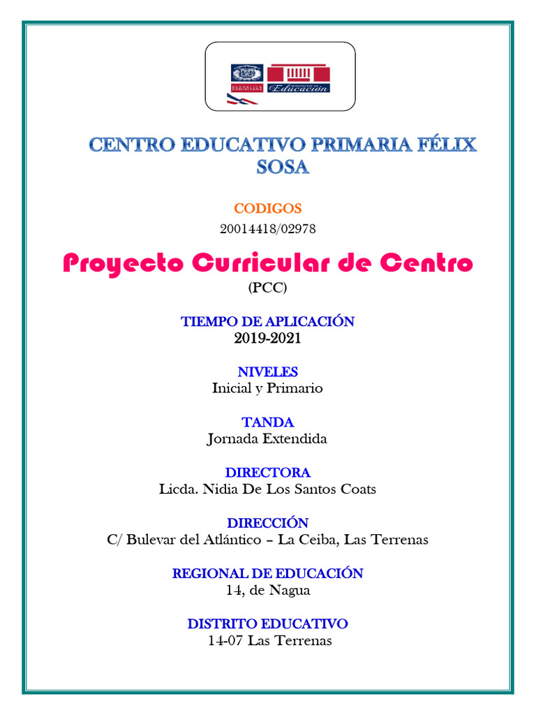 Proyecto Curricular 2019-2021 | PDF | Aprendizaje | Evaluación