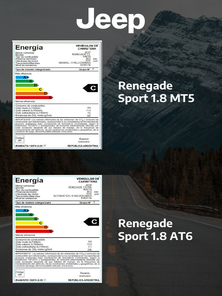 Etiqueta de Consumo Renegade | PDF