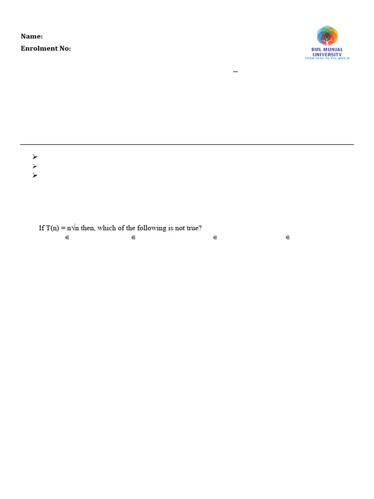 DAA QUESTIONS 2020 | PDF | Computational Science | Theoretical Computer ...