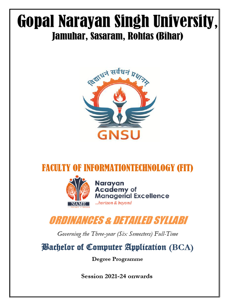 BCA Syllabus 2021-24 | PDF | Pointer (Computer Programming) | Central Processing Unit