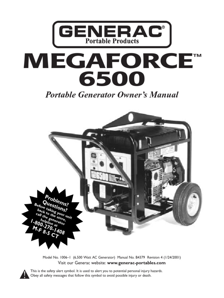 Briggs and Stratton Generac Owners Manual | PDF | Mains Electricity ...