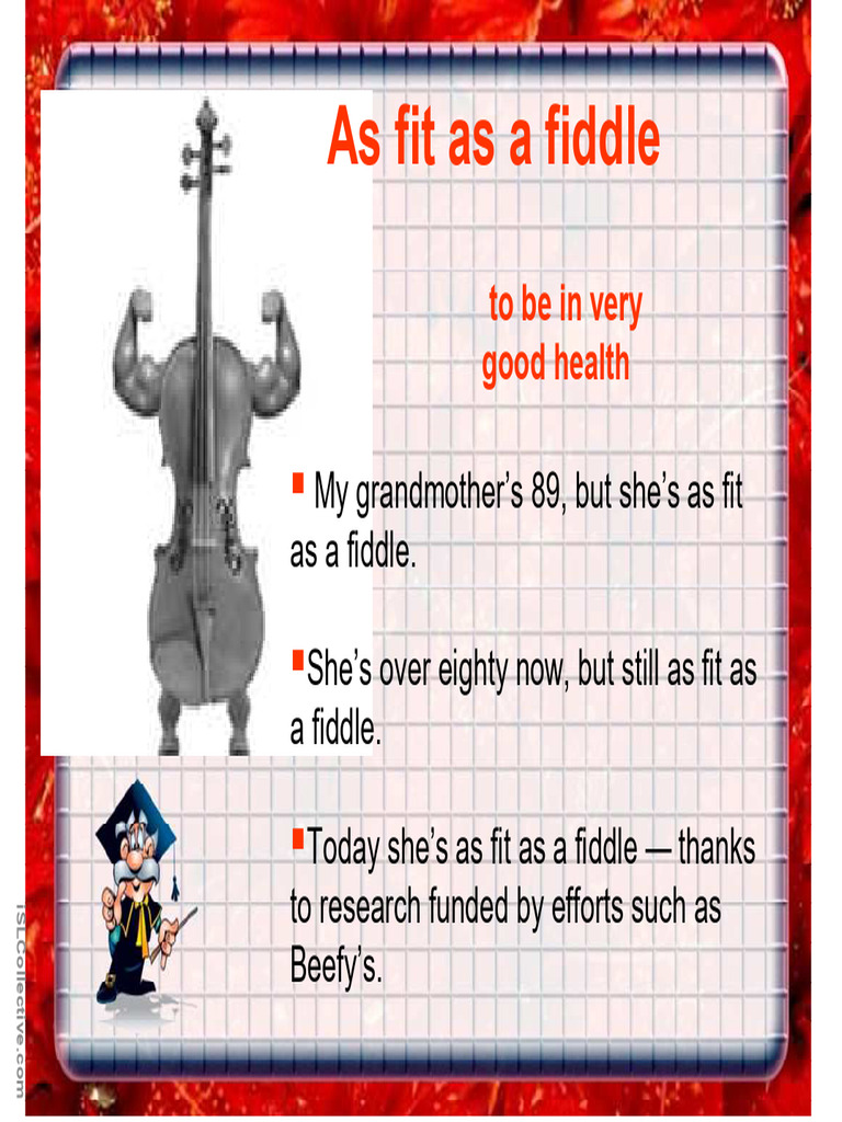Idiom As fit as a fiddle | PDF
