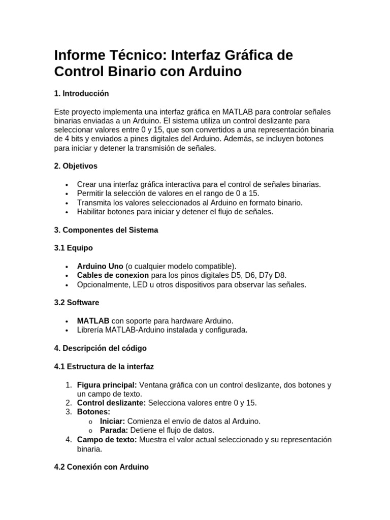 Informe Técnico | PDF | Arduino | Informática