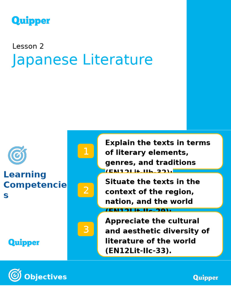 LT 11 12 Unit 17 Lesson 2 Japanese Literature | PDF | Japanese Poetry ...