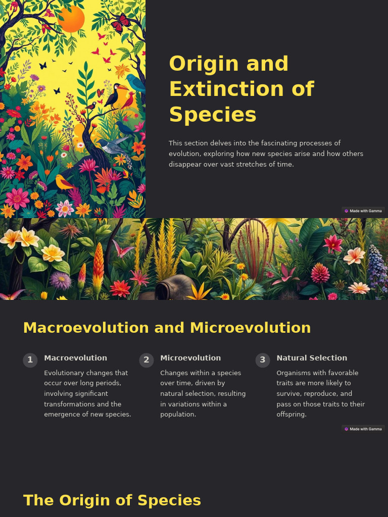 Evolution and Extinction of Species | PDF | Evolution | Extinction