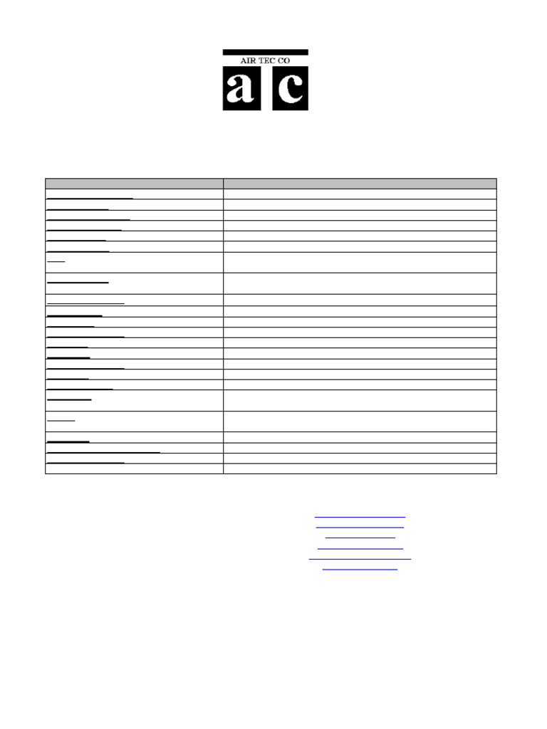 Air Tec Line Card | PDF | Heat Transfer | Machines