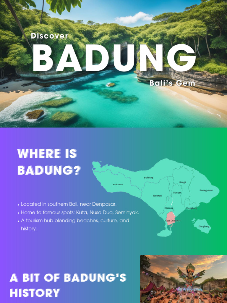 Blue and White Minimalist Discover The Island of Bali Presentation | PDF