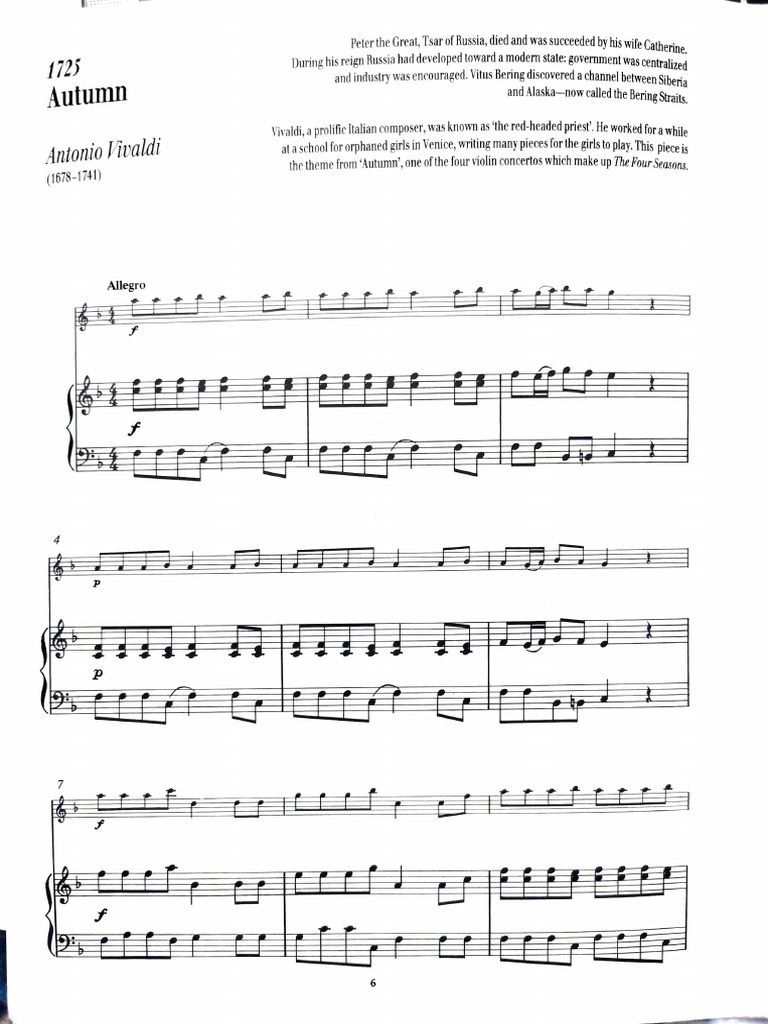 Vivaldi-Autumn-pno | PDF