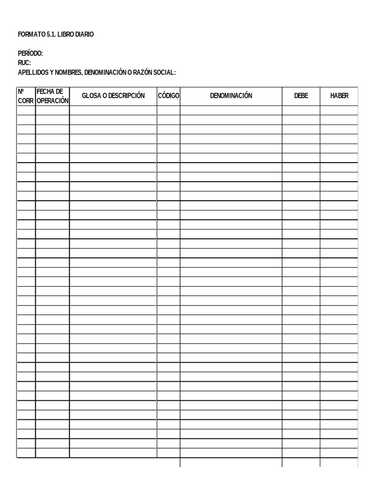 Formatos Diario | PDF