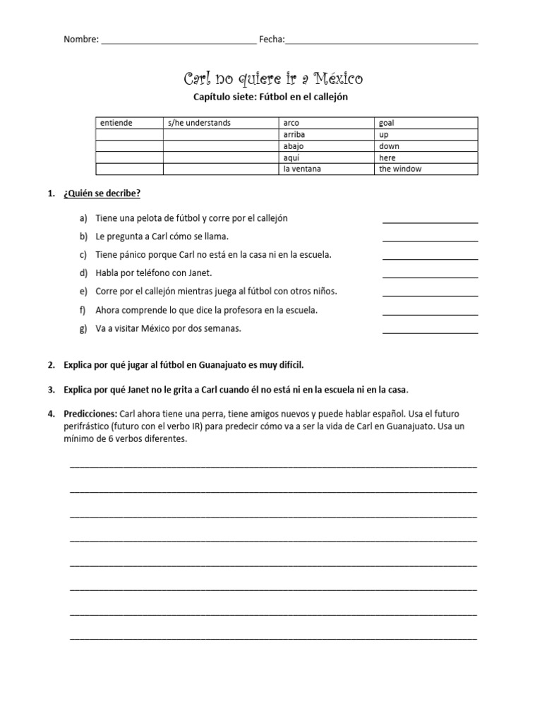 Carl No Quiere Ir A Mexico - Capítulo 7 | PDF | Asociación de Futbol ...