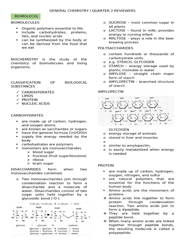 Gen Chem I Q2 Reviewers Pdf Intermolecular Force Chemical Polarity 3062