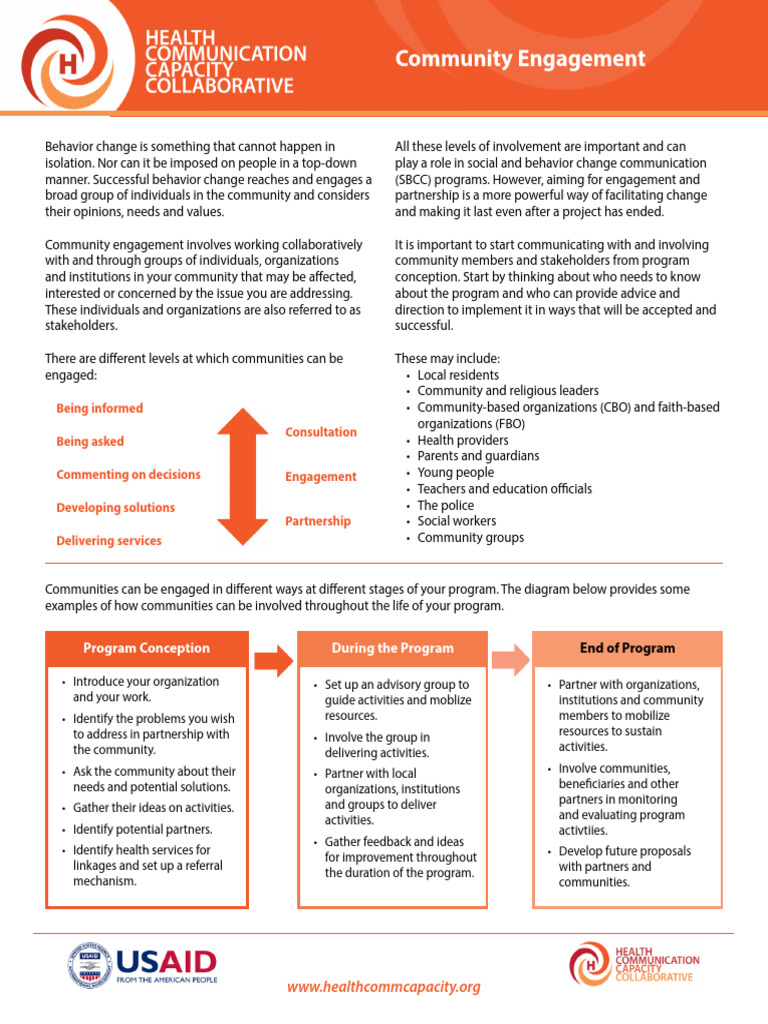Community Engagement Brief | PDF | Community | Human Communication