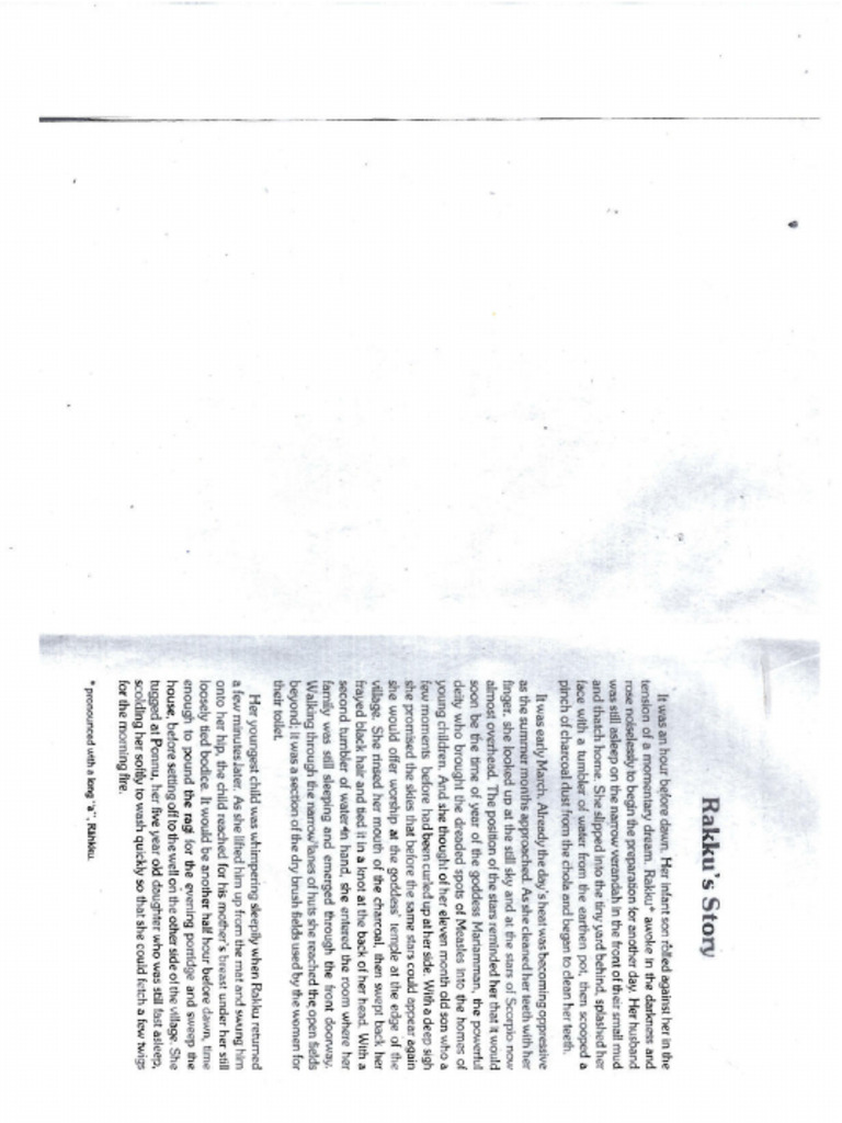 Rakku Story | PDF