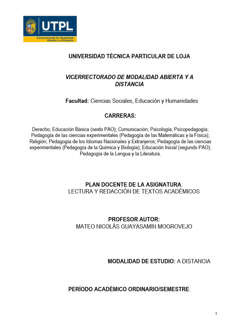 Plan docente | PDF | Evaluación | Aprendizaje