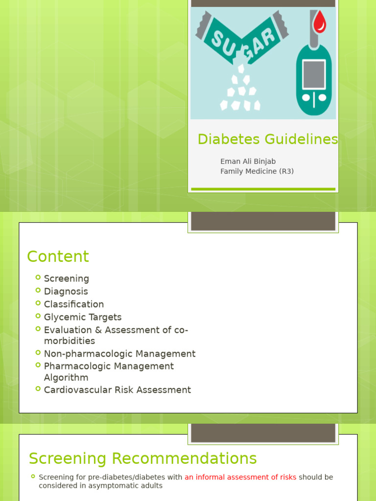 Diabetes Guidelines Updated | PDF | Diabetes | Prediabetes