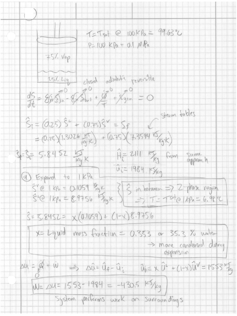 Thermodynamics F22 HW3 Solutions | PDF
