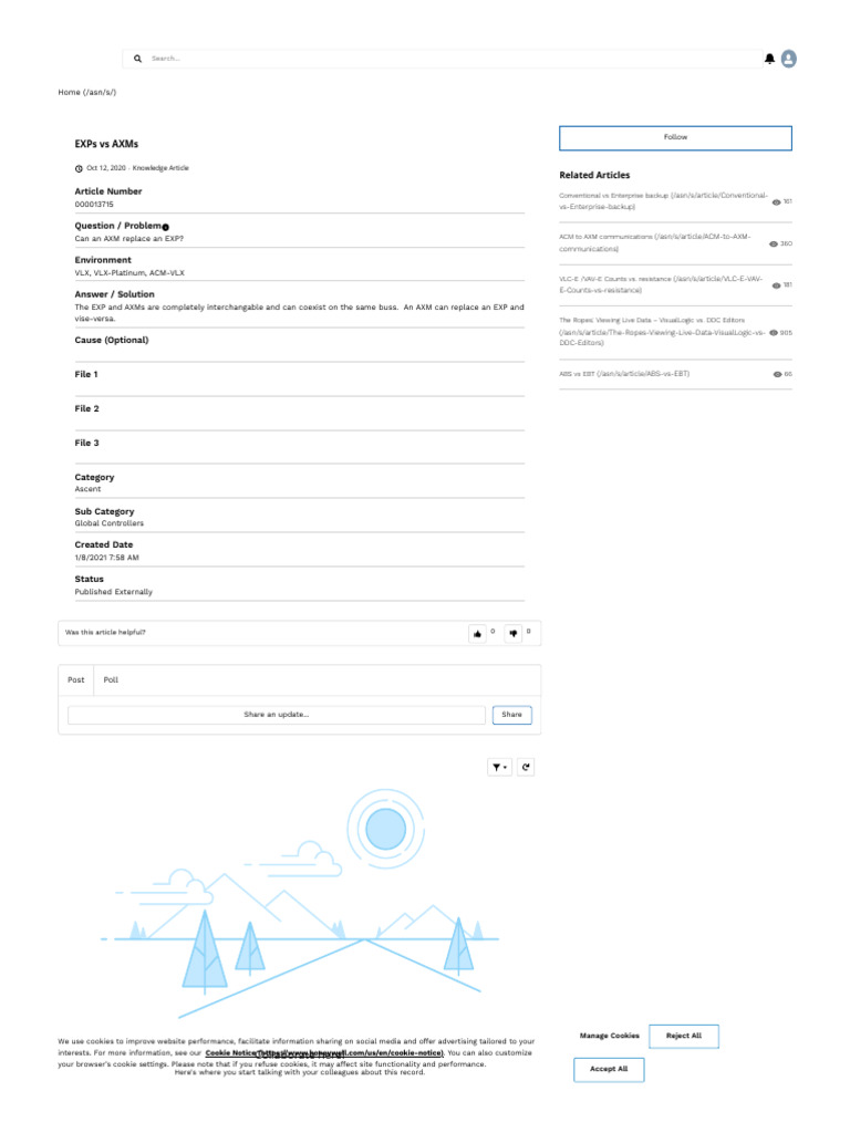 ASN KBA 000013715 - VLX EXPs vs AXMs | PDF | Computing | Communication