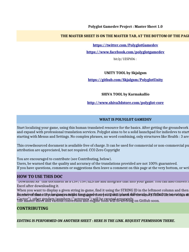 Polyglot Game Dev | PDF | Microsoft Excel | Ammunition