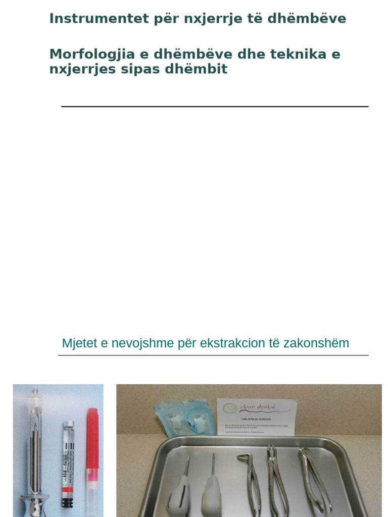 Ligjerata 4. Instrumentet PÃ R Nxjerrje TÃ DhÃ MbÃ Ve Dhe Teknika e ...