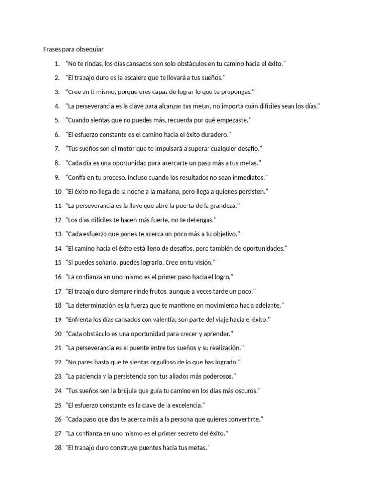 Frases para Obsequiar | PDF