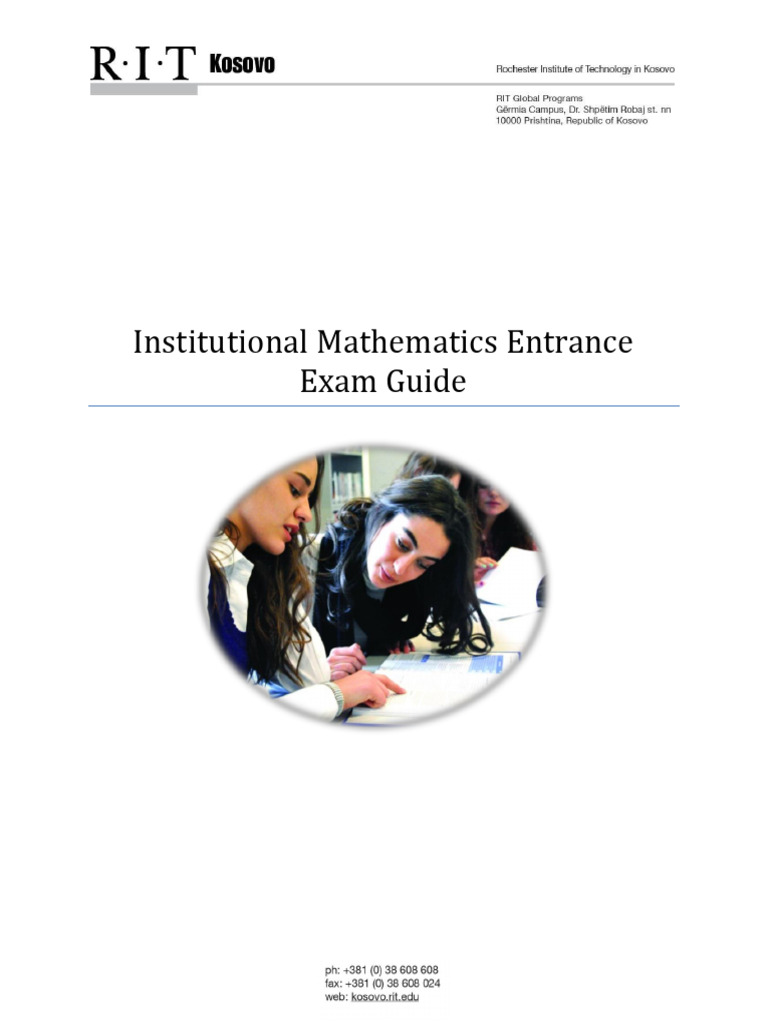 RIT - Math Exam Instructions | PDF | Mathematics | Area