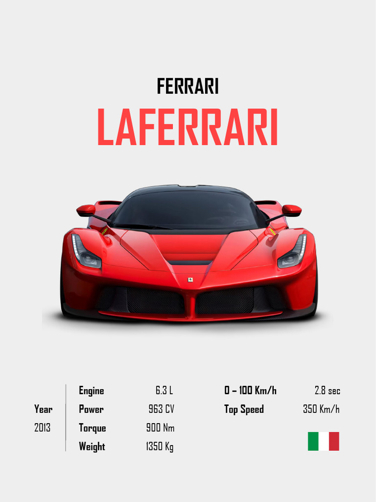 LaFerrari Performance Specifications | PDF