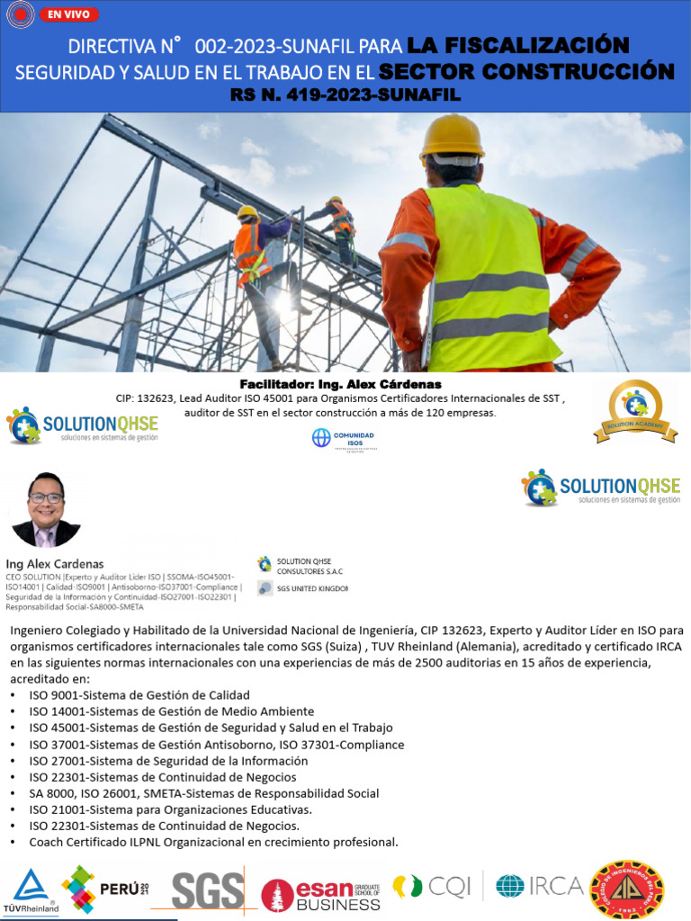 MODULO2-CURSO Directiva N° 002-2023-SUNAFIL-FISCALIZACION DE SST EN EL ... MODULO2-CURSO Directiva N° 002-2023-SUNAFIL-FISCALIZACION DE SST EN EL ...