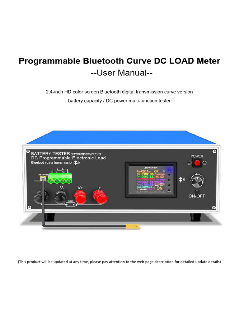 DLB-1200W Electronic Load USER MANUAL | PDF | Electrical Components ...